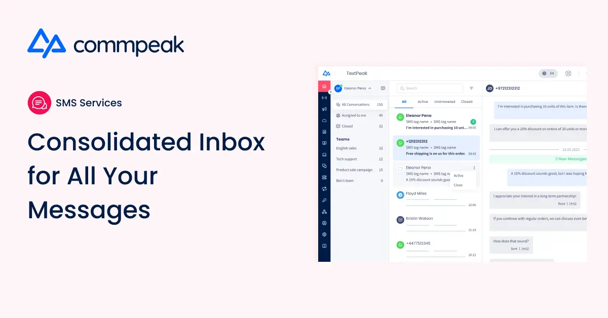 Consolidated Inbox for SMS & Messaging Apps